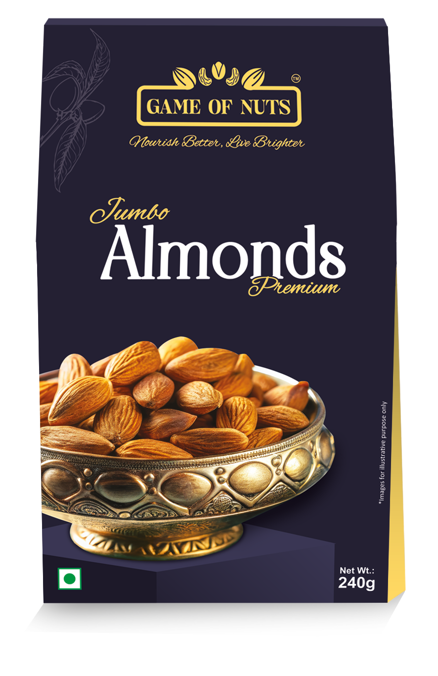 Jumbo Almonds 240gm – Game of Nuts